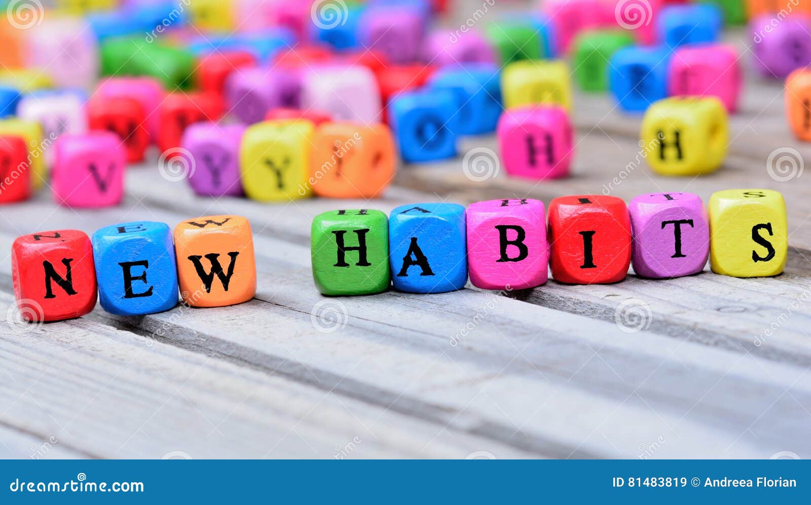 New Habits words on table stock image. Image of addiction - 81483819