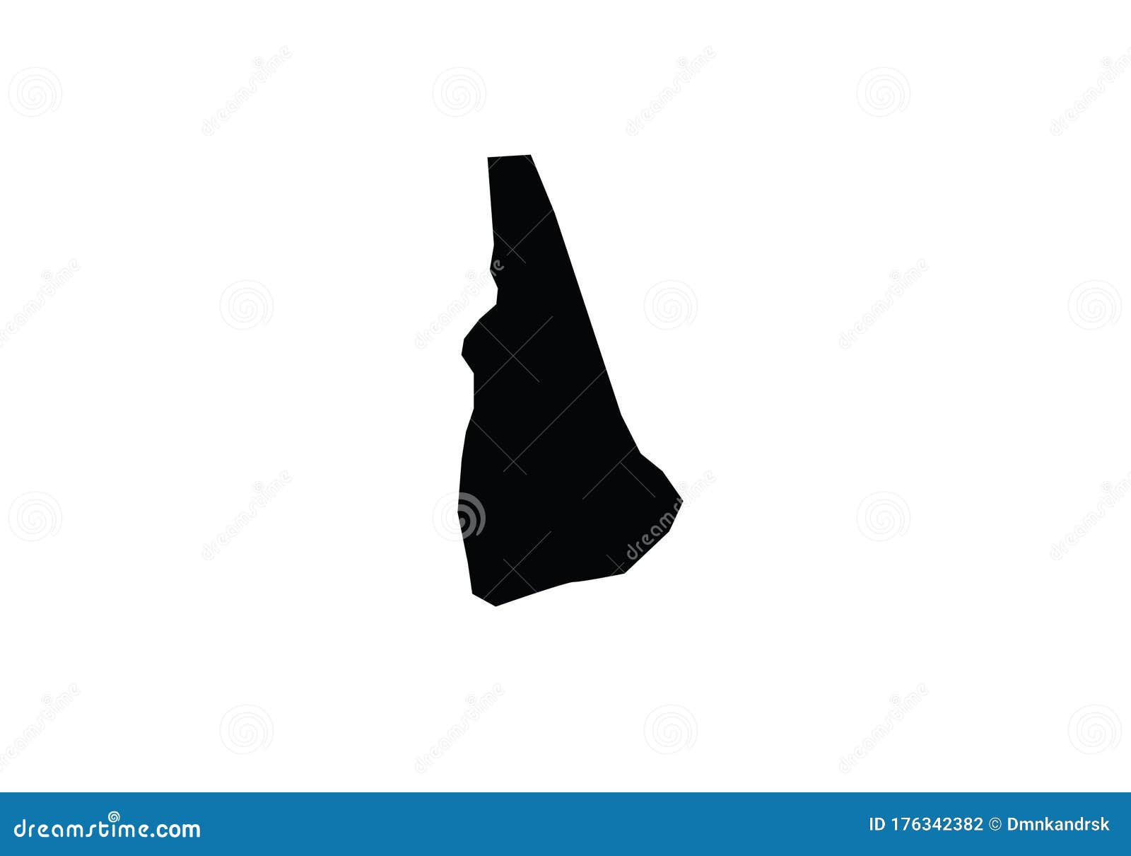 New Hampshire Map State Shape USA America Borders Stock Vector ...