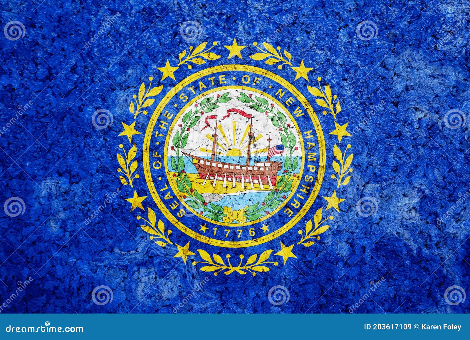 New Hampshire State Flag stock image. Image of arty - 203617109