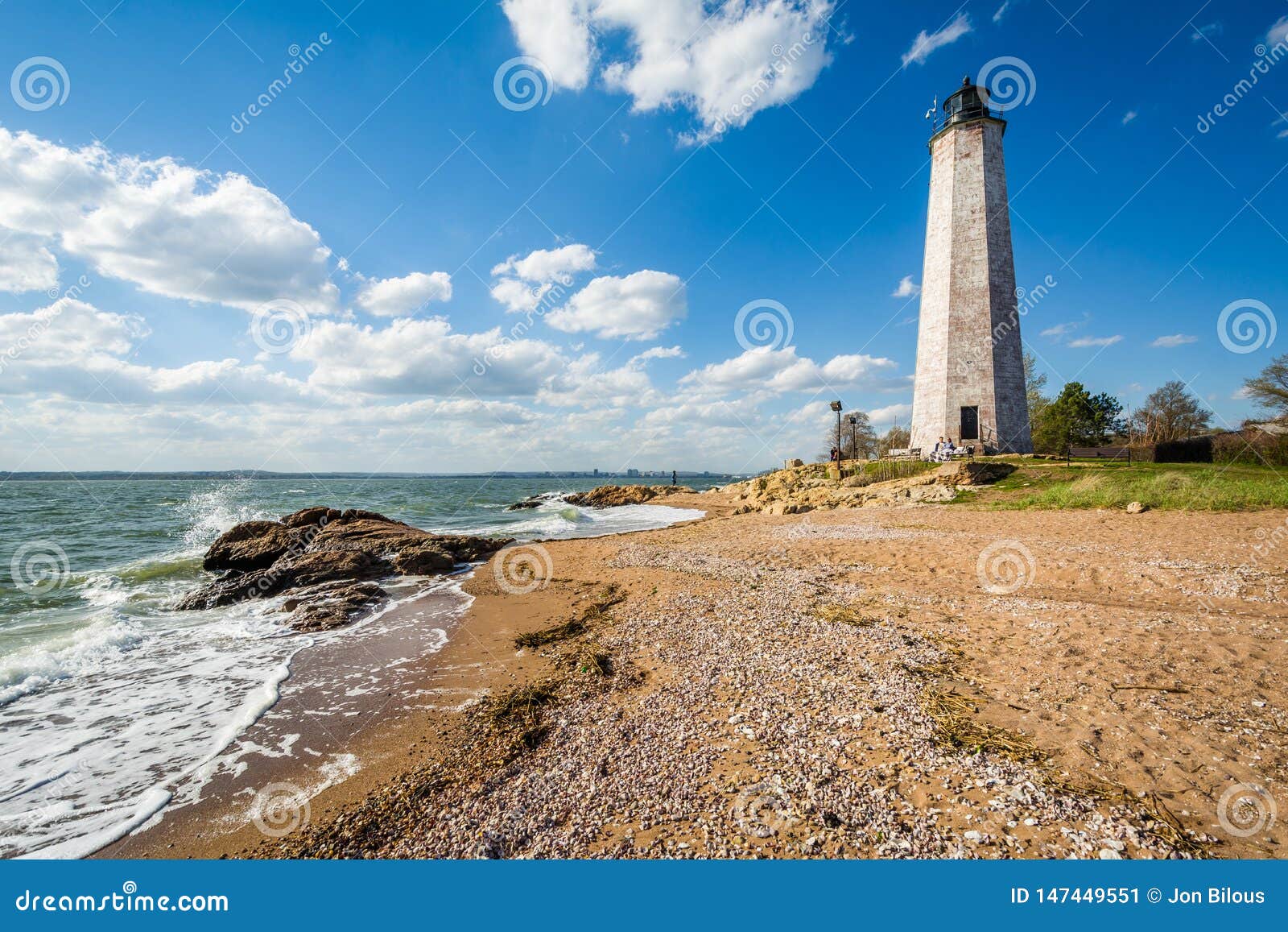 The New Haven Lighthouse, at Lighthouse Point Park in New Haven ...