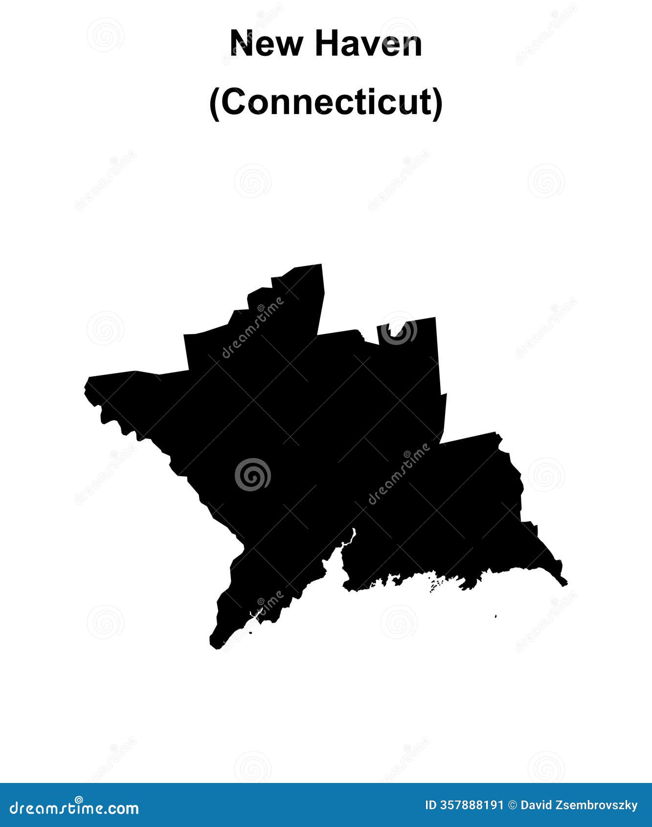 New Haven outline map stock illustration. Illustration of counties - 357888191