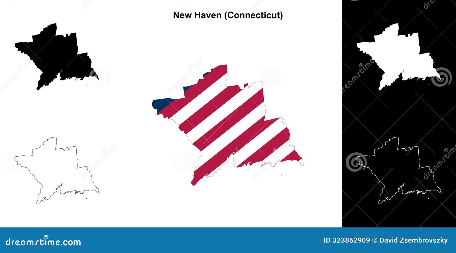 New Haven outline map stock vector. Illustration of contour - 323862909