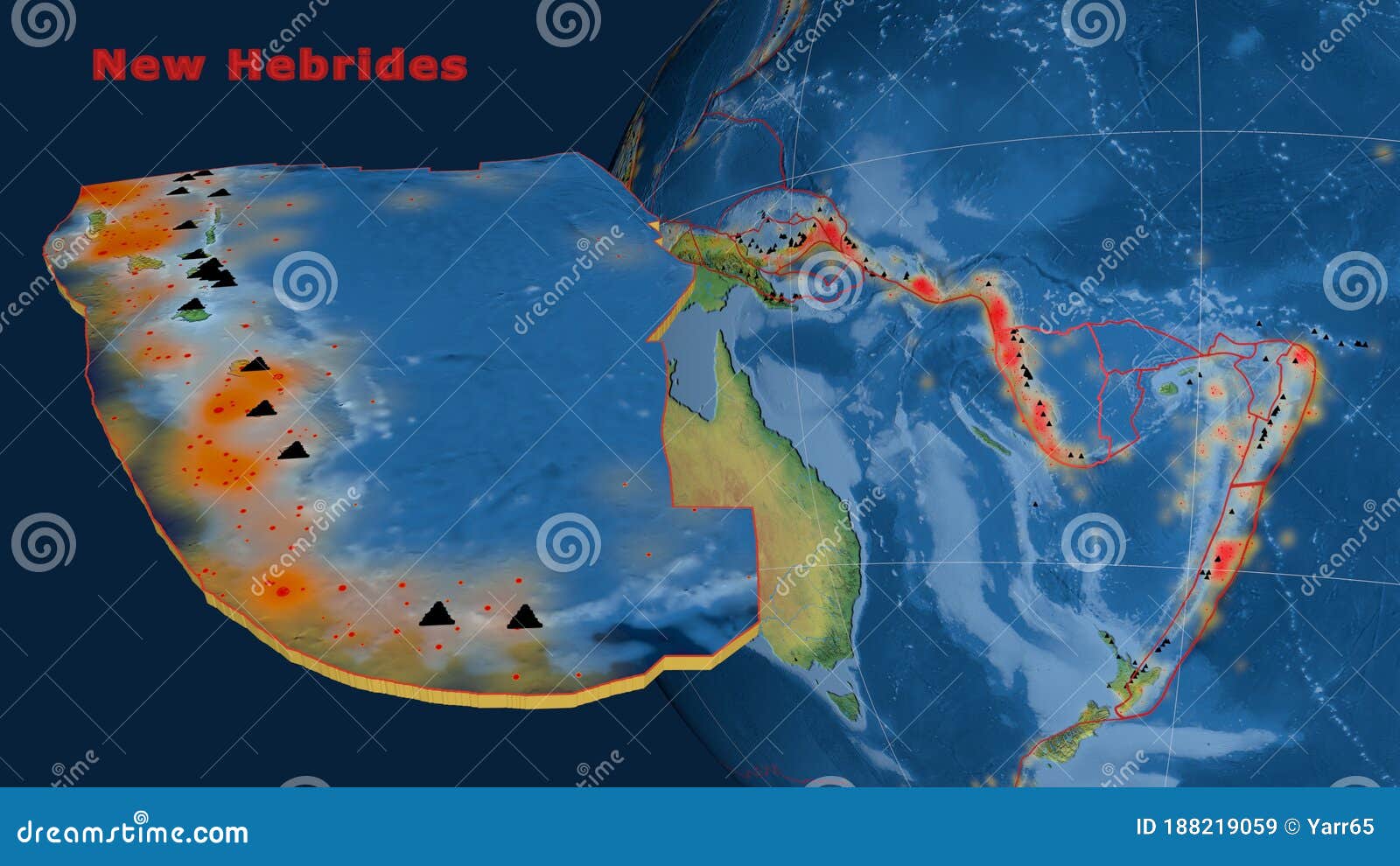 New Hebrides Plate Described and Presented - Natural Earth Stock ...