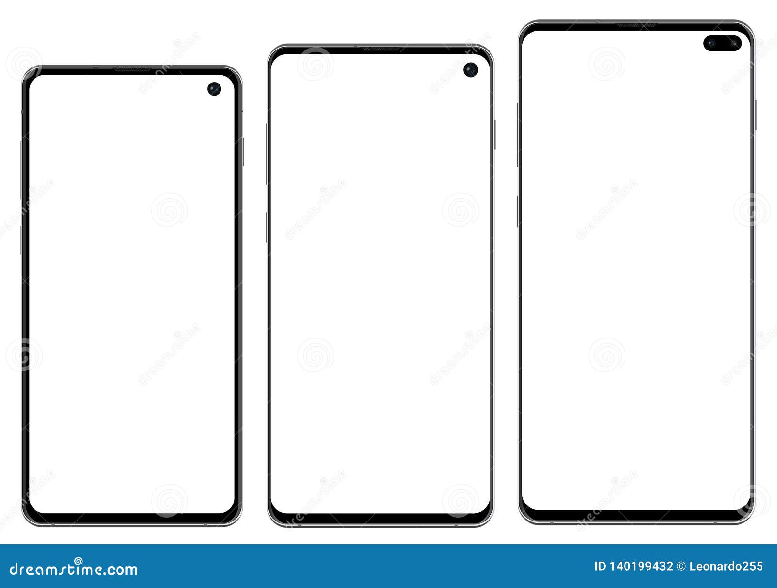 Realistic Smartphone Screen Template Isolated On Transparent Background ...