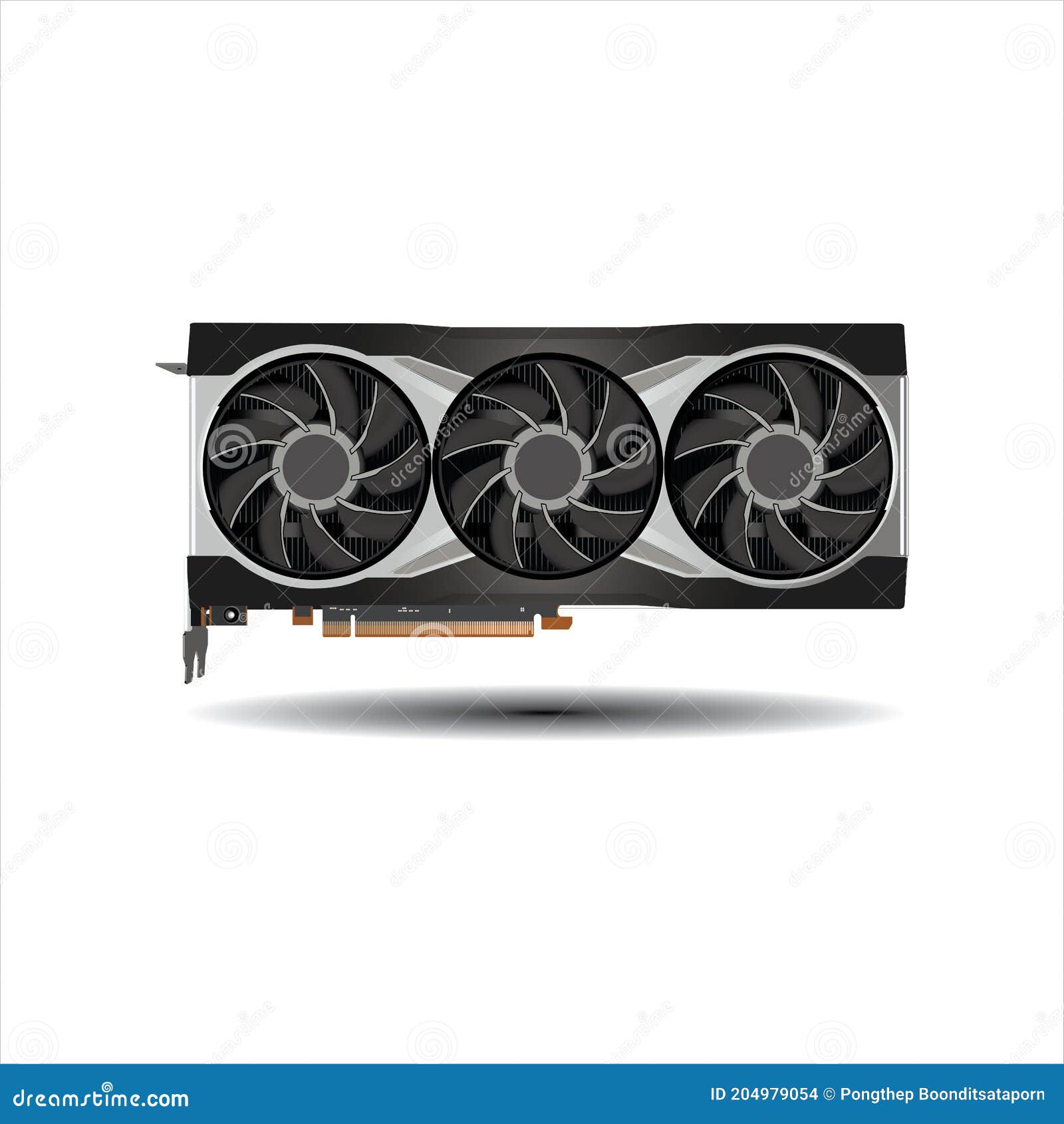New High Performance Graphics Card Stock Illustration - Illustration of ...
