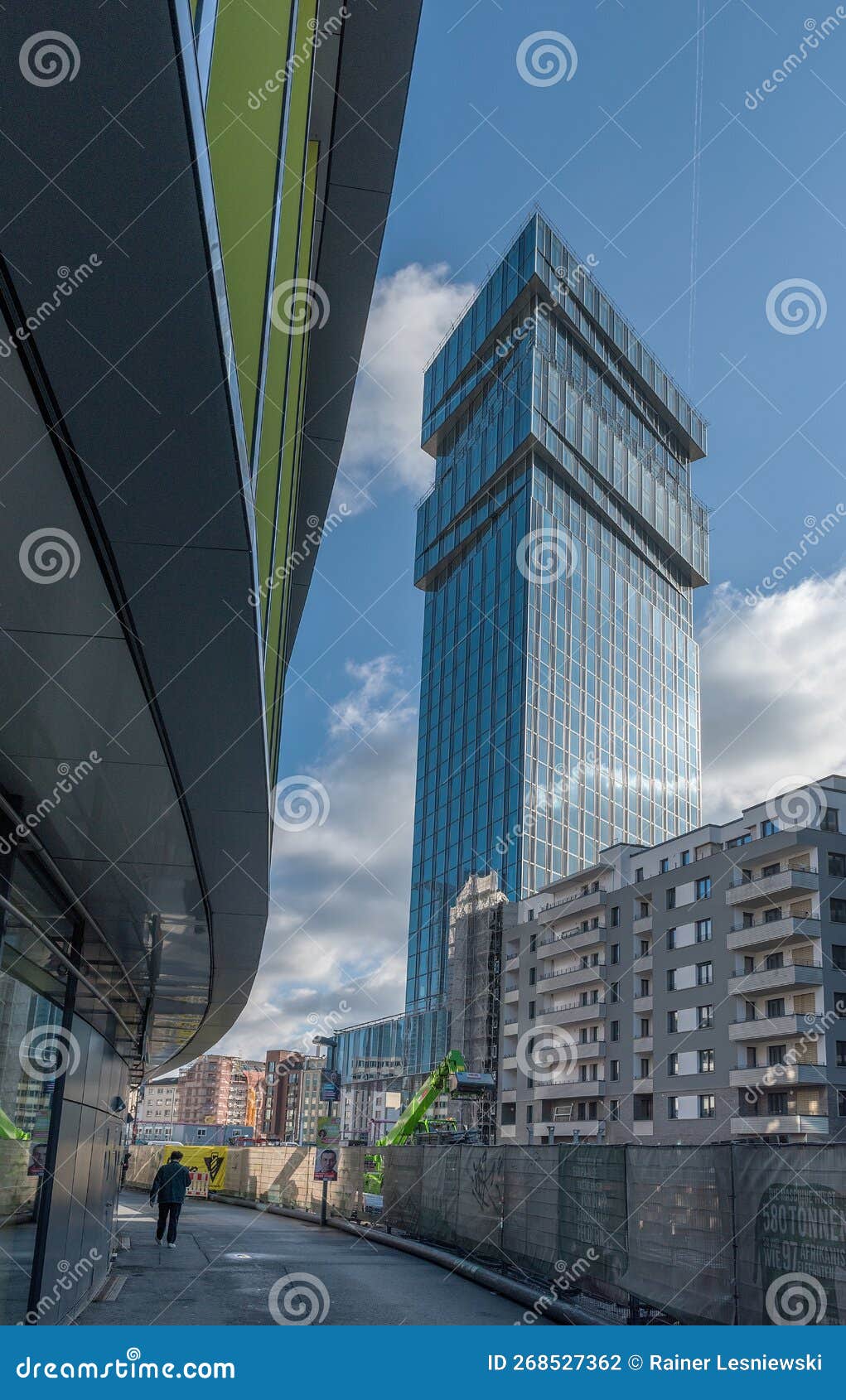 The New High-rise Spin Tower, Frankfurt, Germany Editorial Photography ...