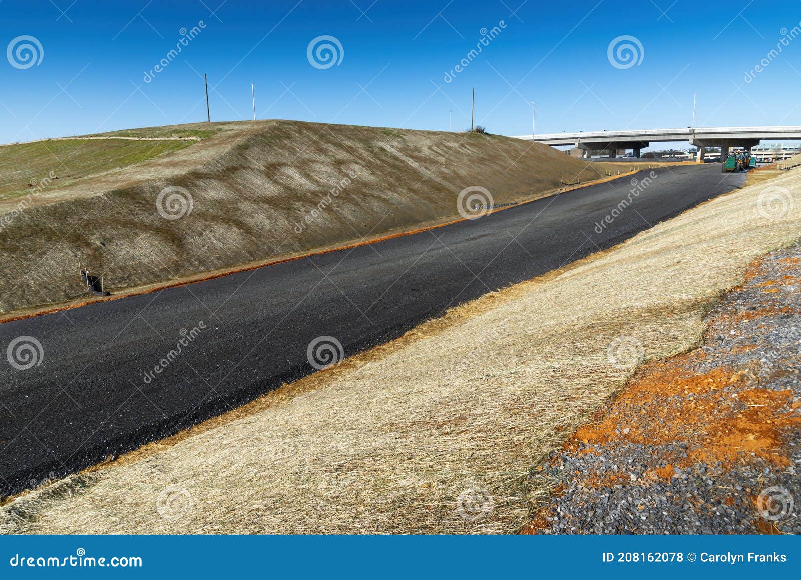 New Highway Access Road Construction Stock Photo - Image of industry ...