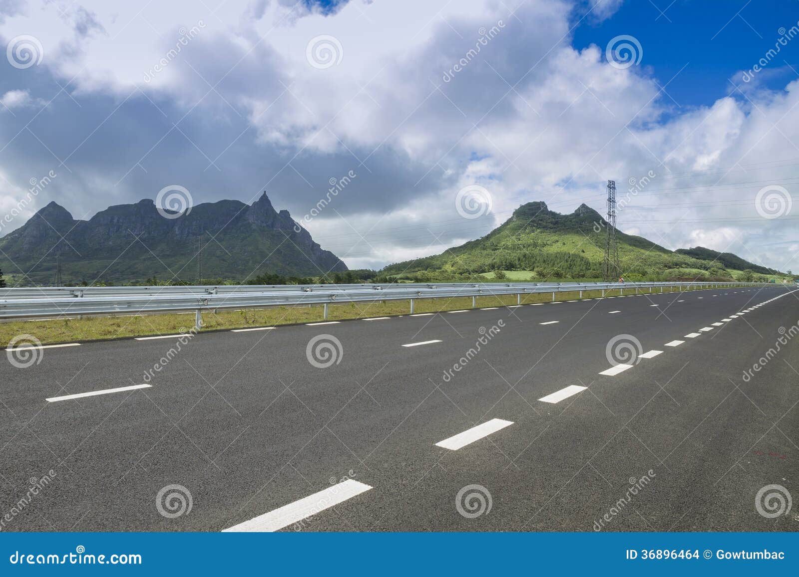 New highway in Mauritius stock photo. Image of cloud - 36896464