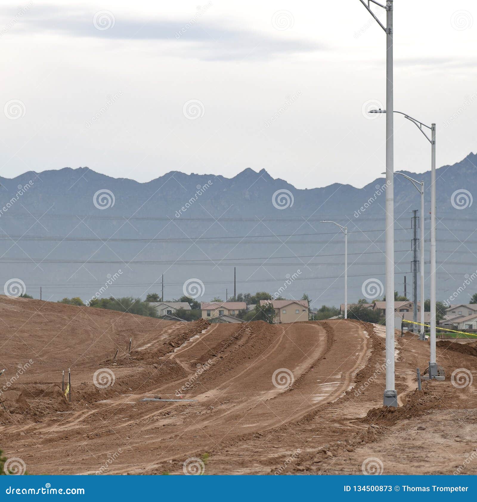 New Highway Under Construction in Arizona Stock Image - Image of ramps ...