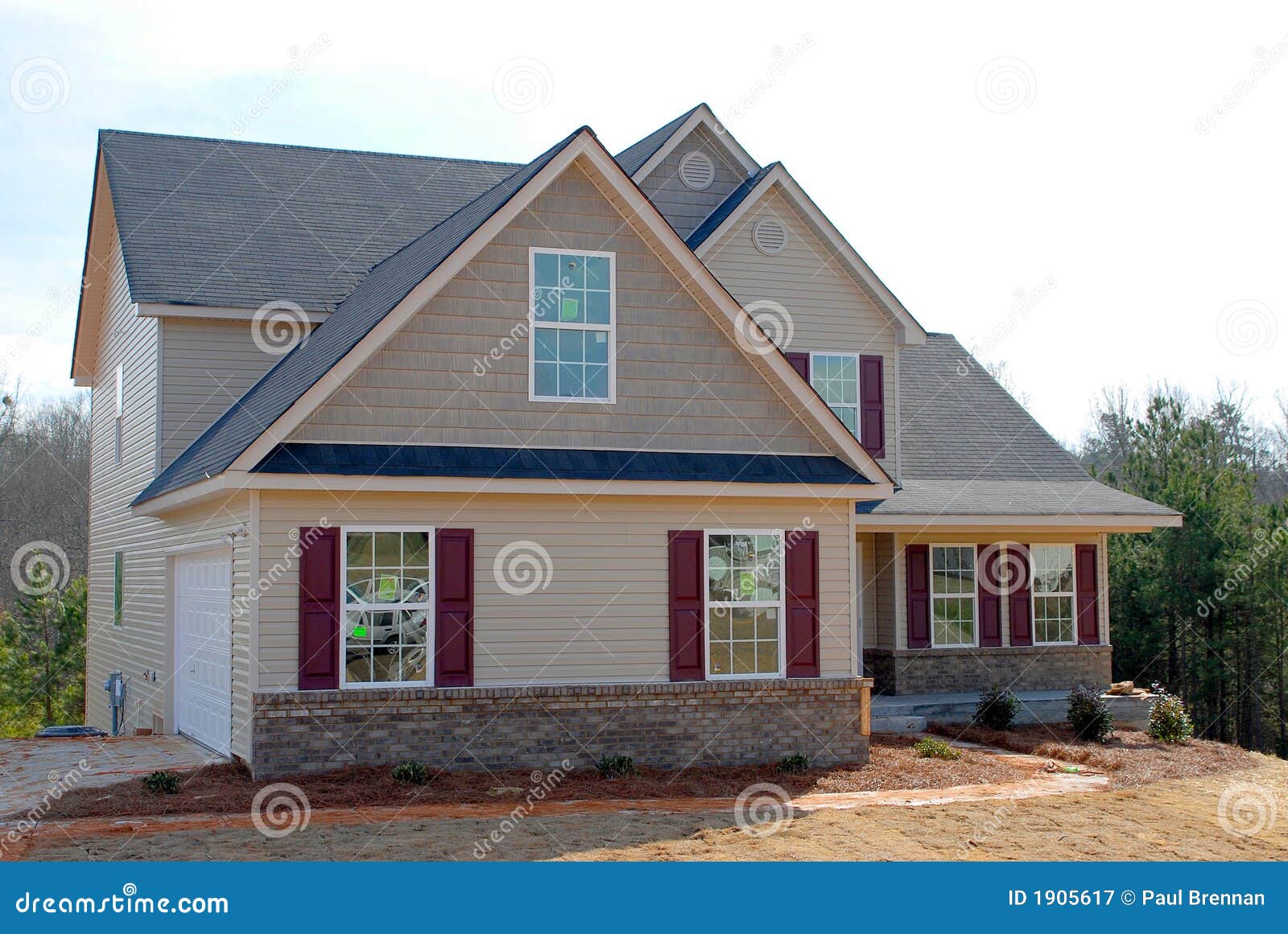 New Home stock image. Image of clouds, property, realty - 1905617
