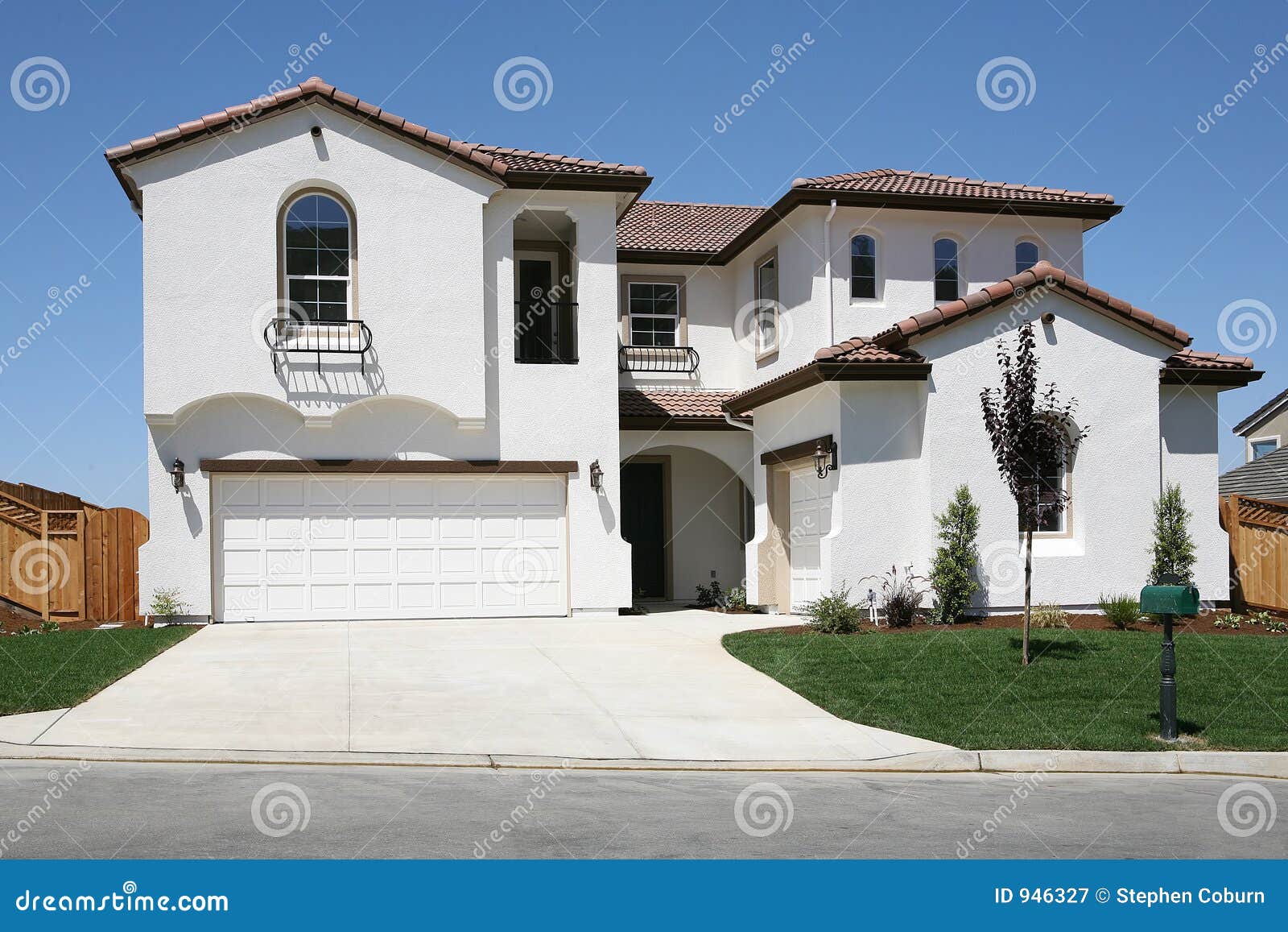 New Home stock image. Image of landscaped, real, estate - 946327