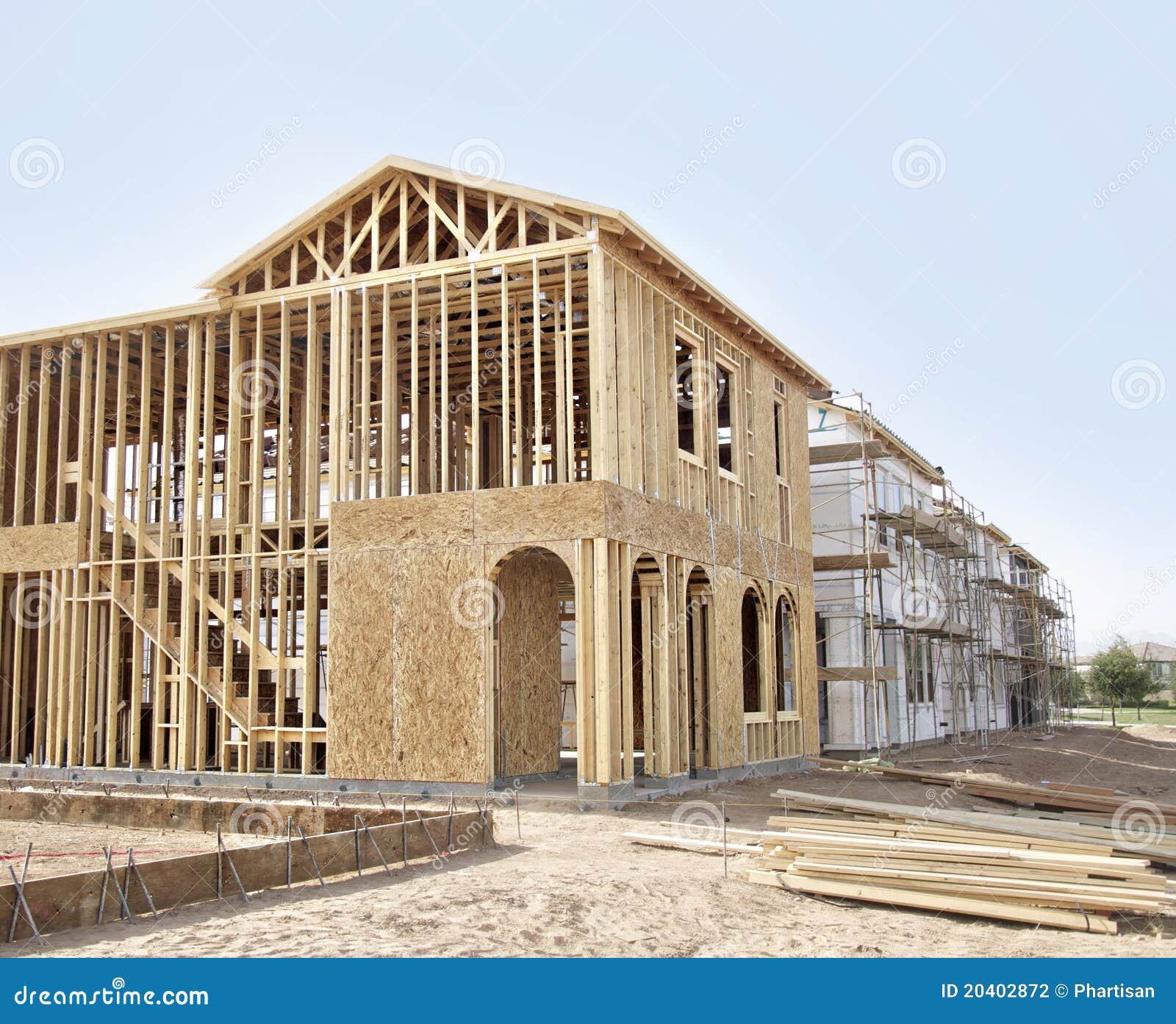 New home construction stock photo. Image of frame, home - 20402872