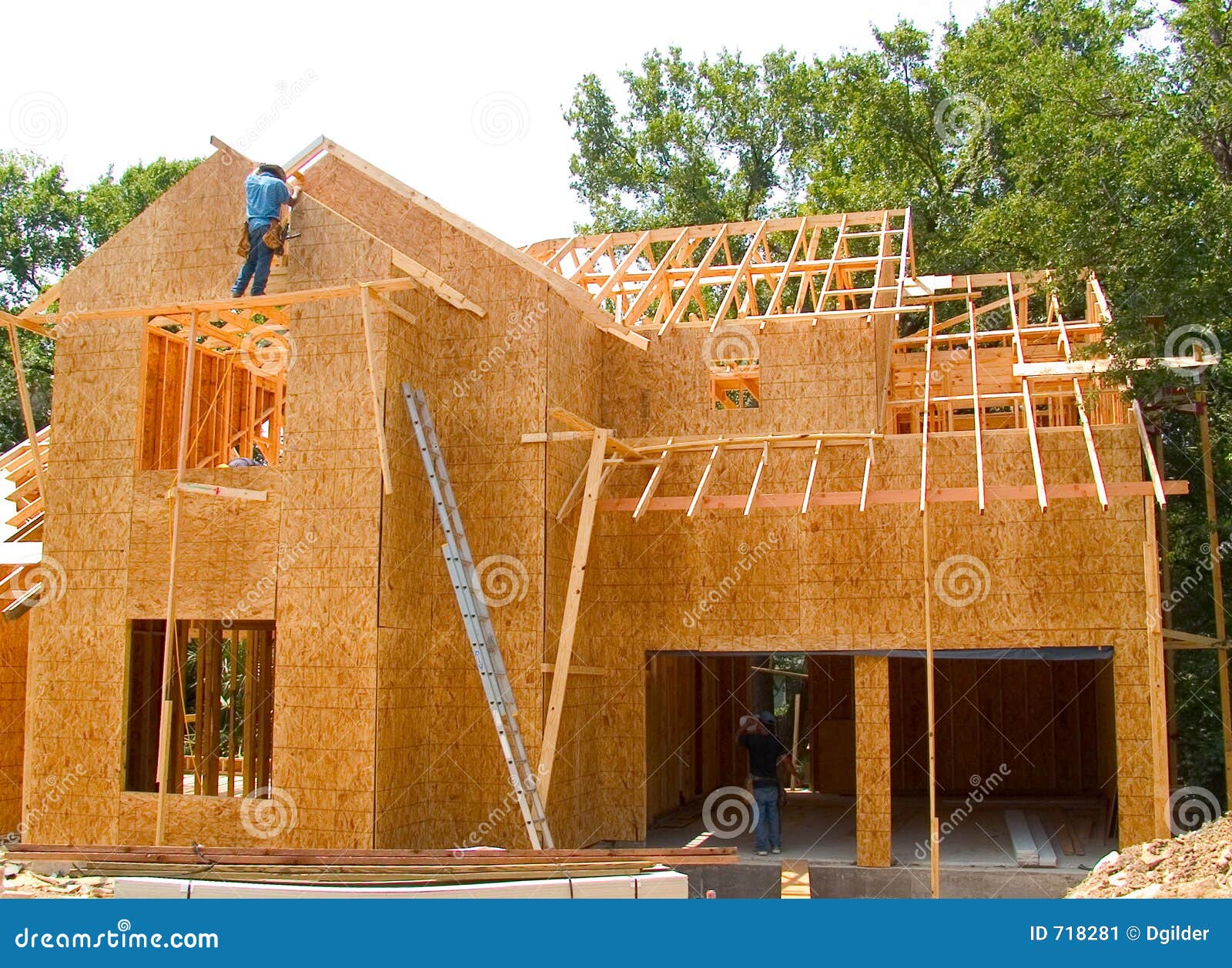 New home construction stock image. Image of constructing - 718281