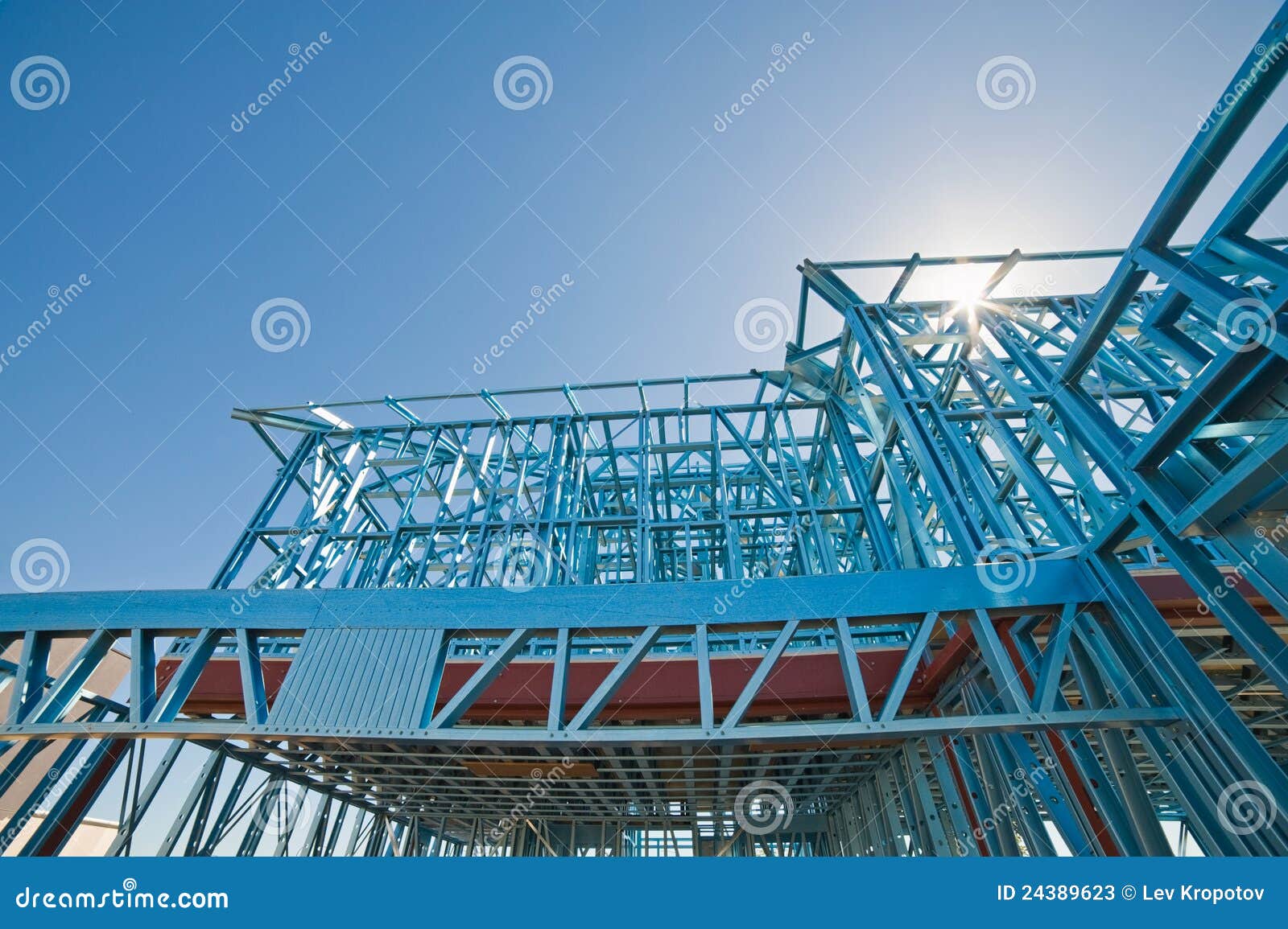 New Home Construction Framing Stock Image - Image of materials, real ...