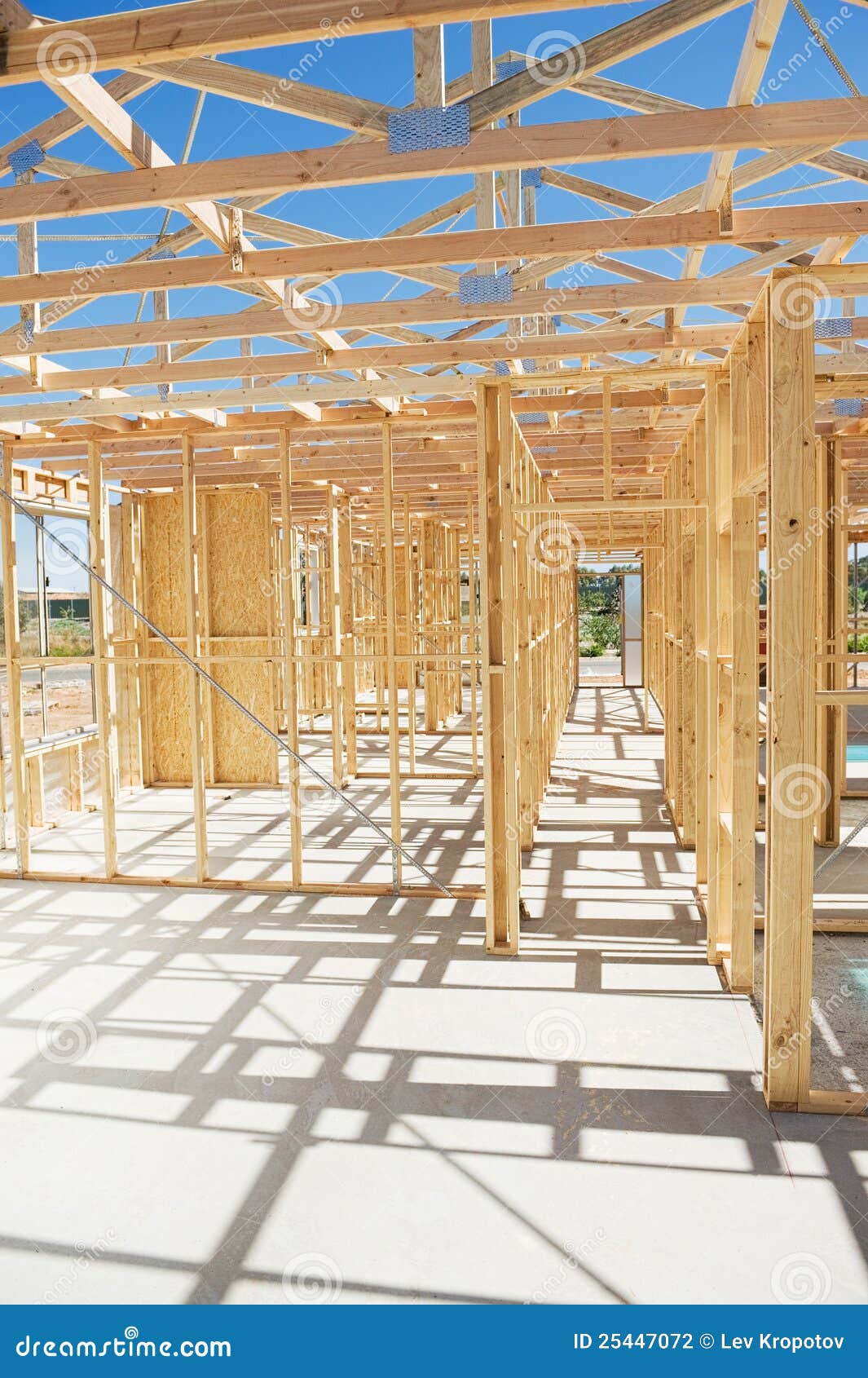 New Home Construction Framing Stock Photo - Image of board, building ...