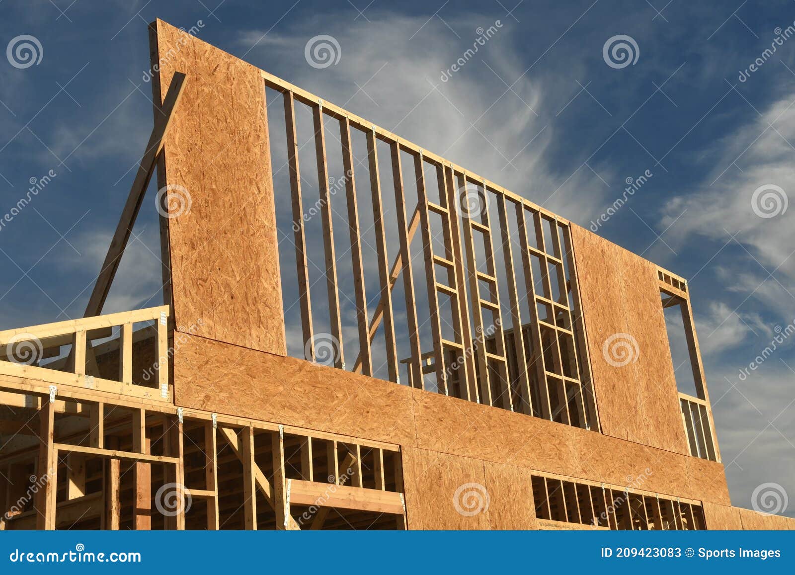 New Home Construction Framing in the Progress of Building a New House ...