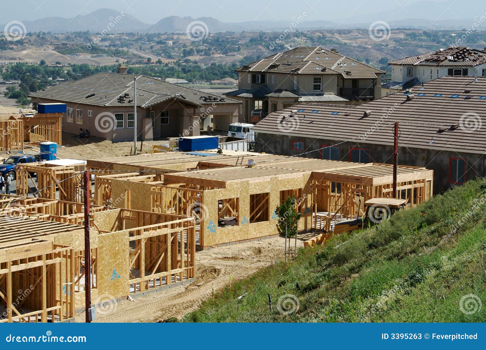 New Home Construction Site stock image. Image of contractor - 3395263