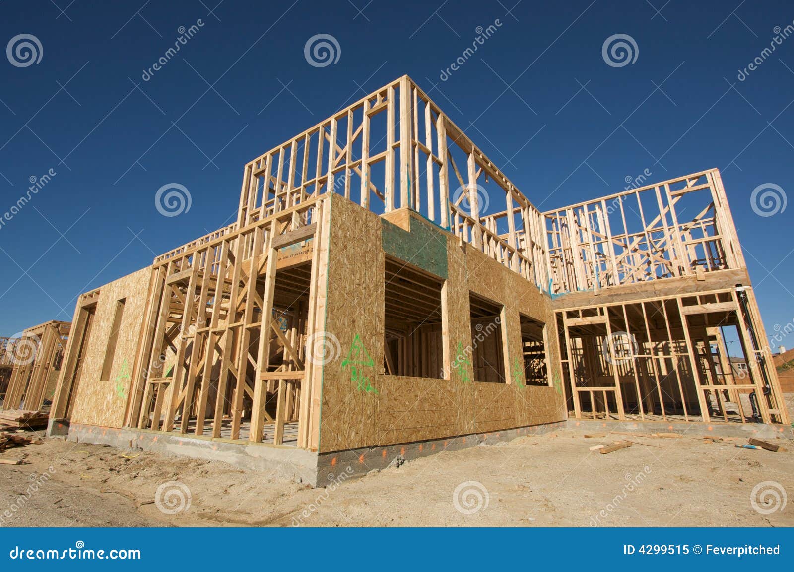 New Home Construction Site stock image. Image of estate - 4299515