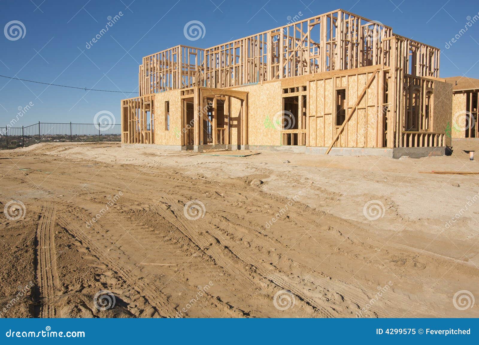 New Home Construction Site stock image. Image of building - 4299575