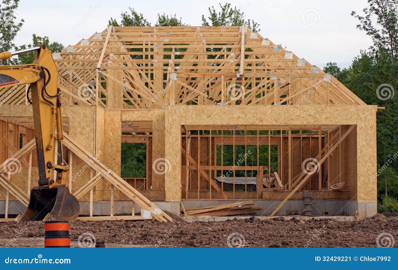 New home construction stock image. Image of blue, dwelling - 32429221