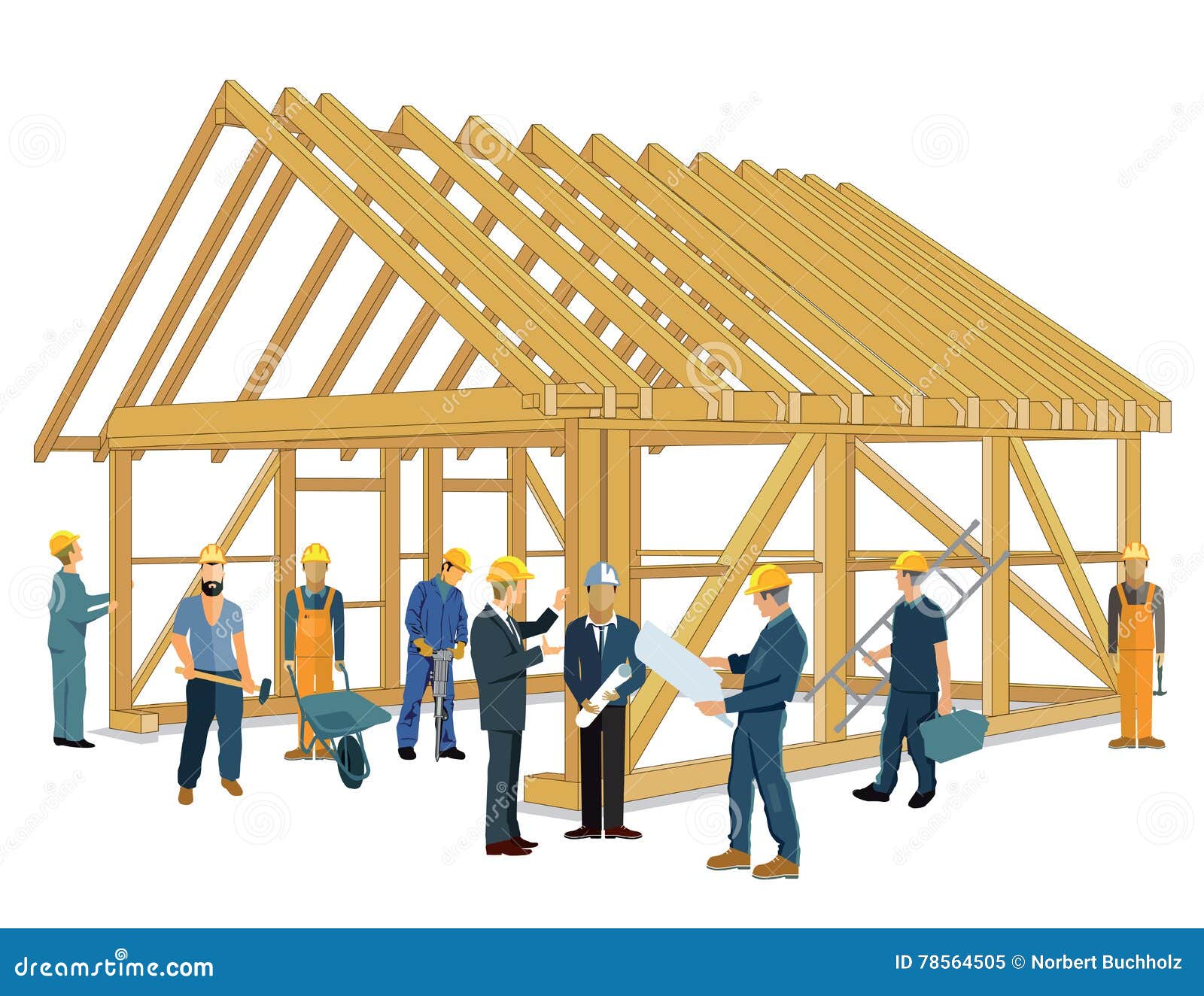 New home construction stock vector. Illustration of build - 78564505