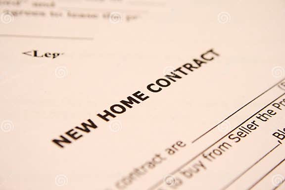 New home contract stock photo. Image of title, completion - 14661912