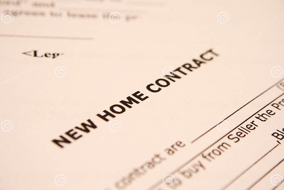 New home contract stock photo. Image of title, completion - 14661912