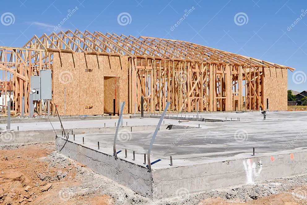 New Home Foundation stock image. Image of countryside - 23996261