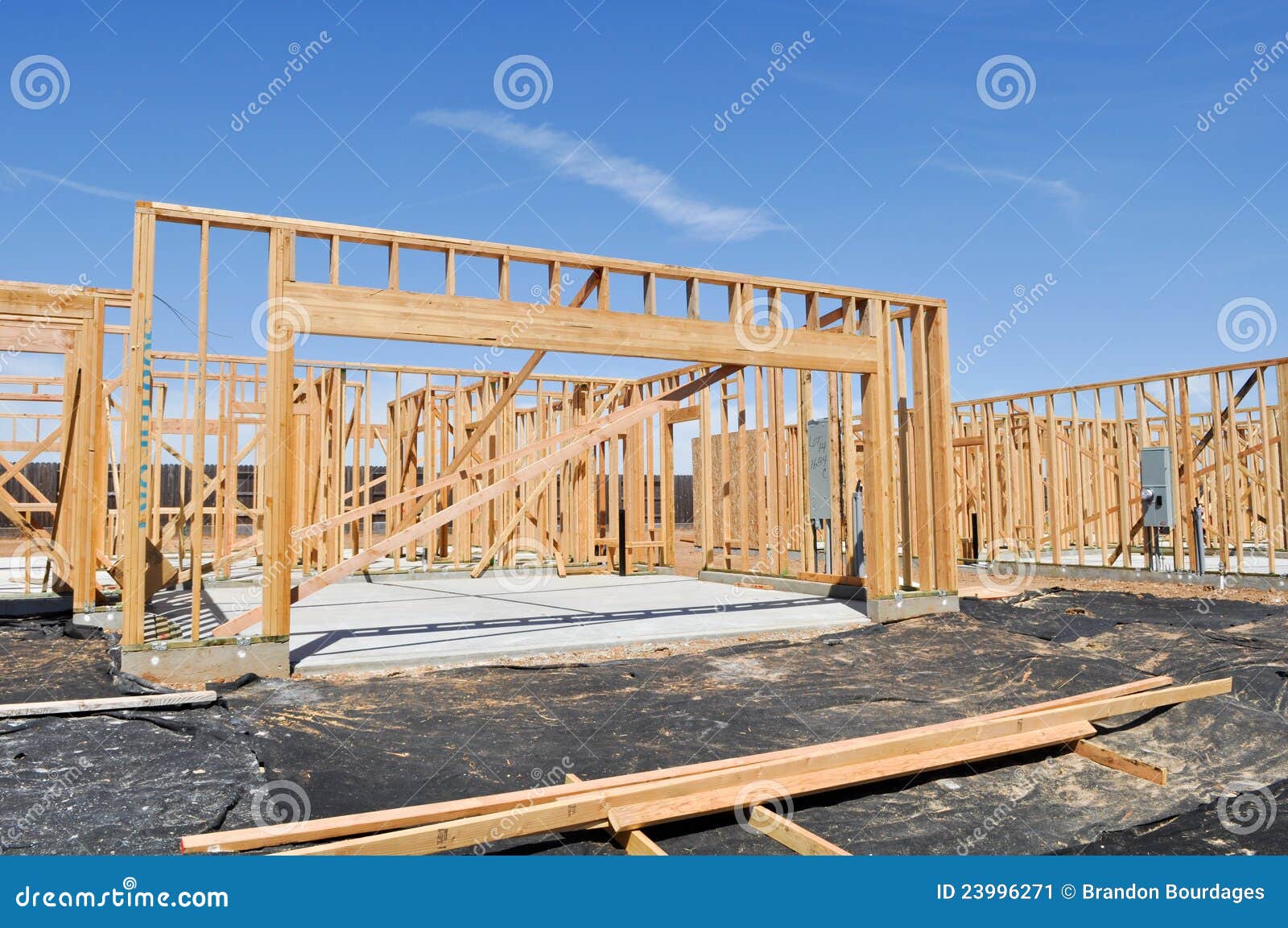 New Home Foundation stock image. Image of rural, modern - 23996271