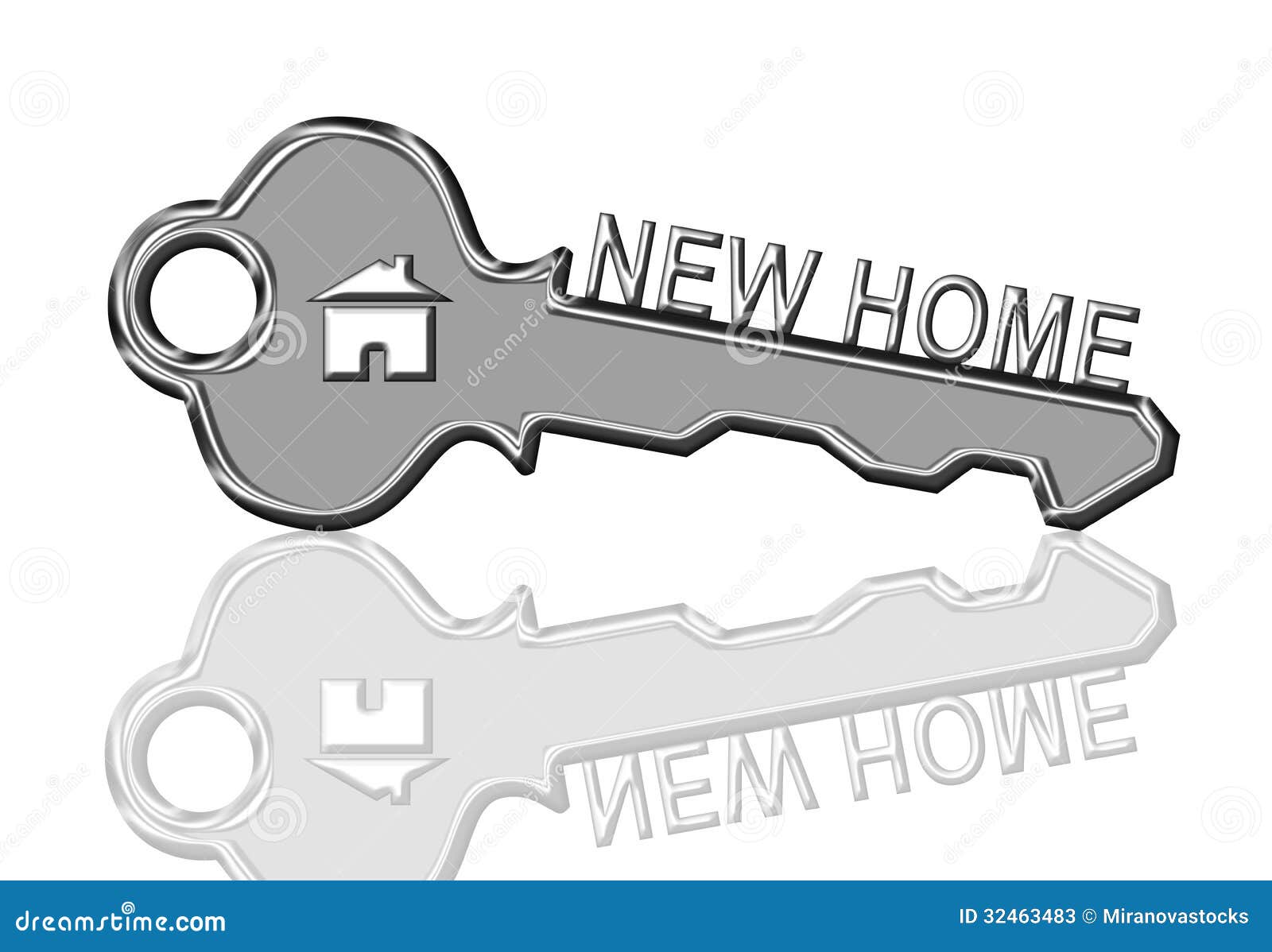 New home key stock illustration. Illustration of sale - 32463483