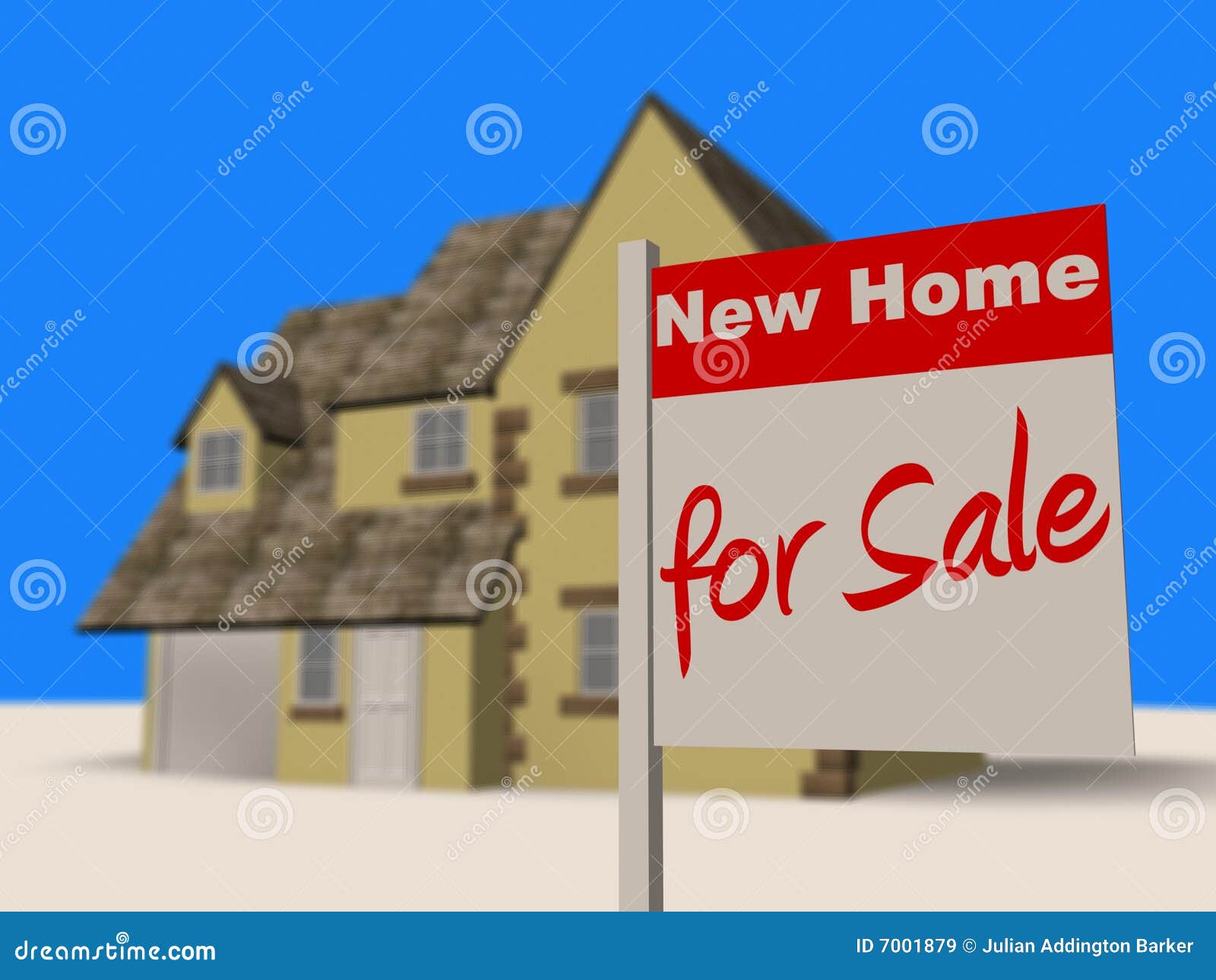 New home for sale stock image. Image of agent, home, sign - 7001879