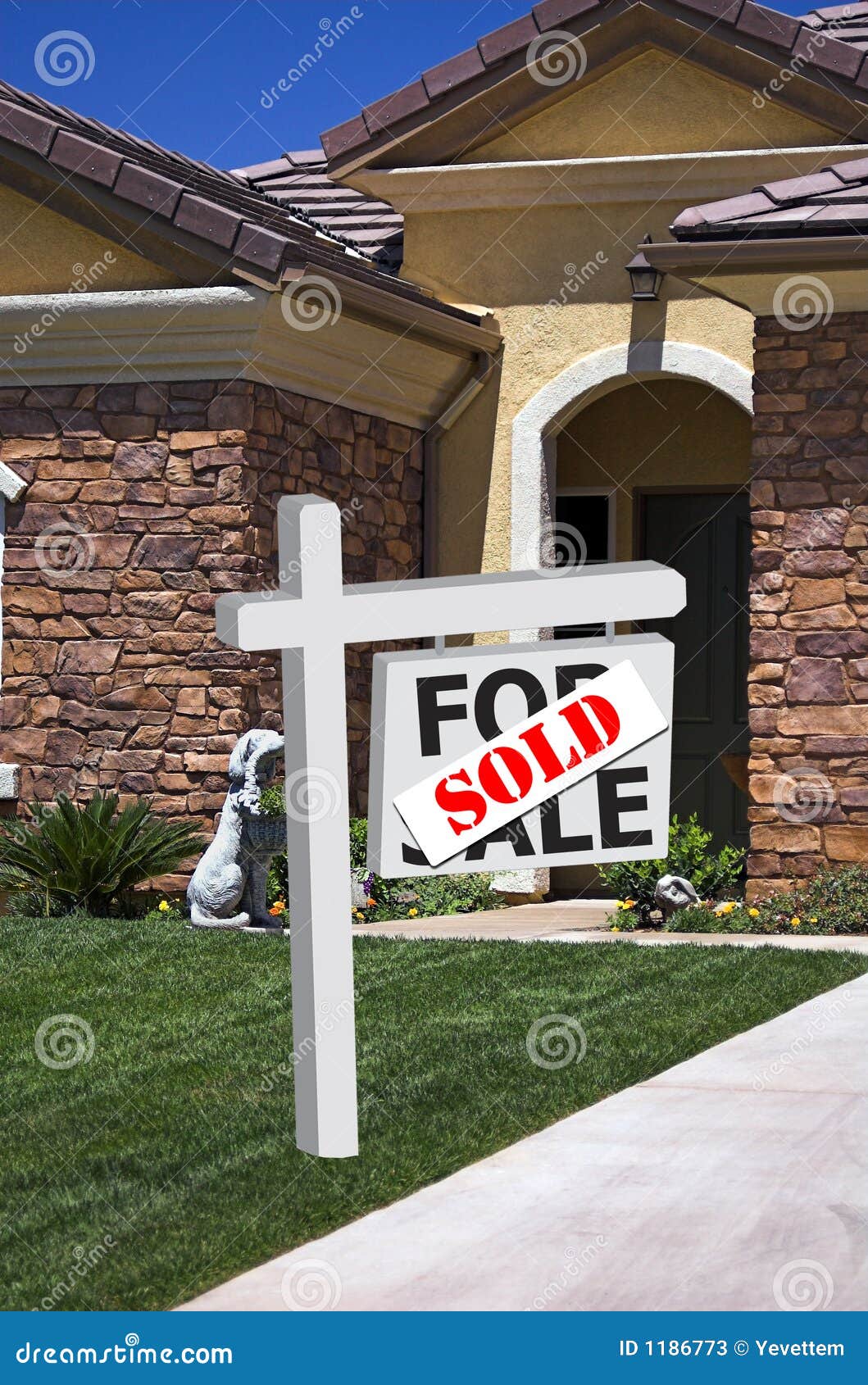 New Home - Sold Sign stock illustration. Illustration of financing ...