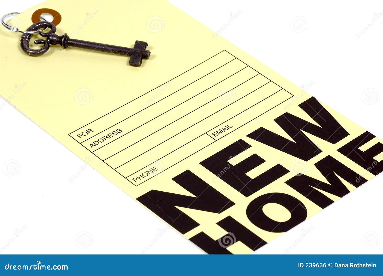 New Home Tag stock photo. Image of house, keyring, home - 239636