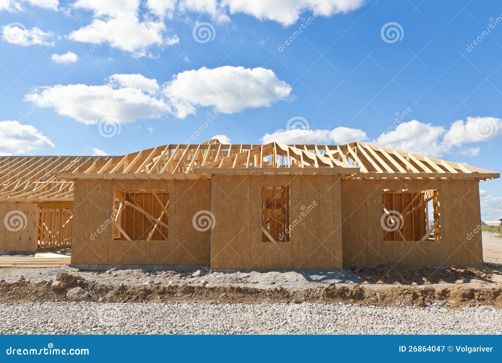 New Home Under Construction. Stock Image - Image of property, condo ...