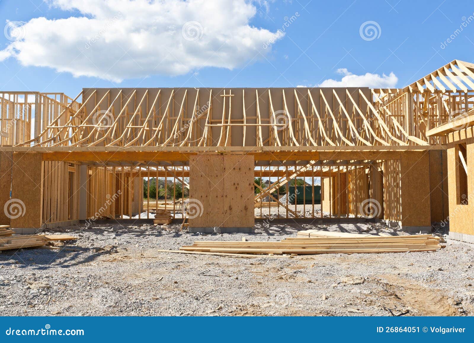 New Home Under Construction Stock Image - Image of attic, condo: 26864051