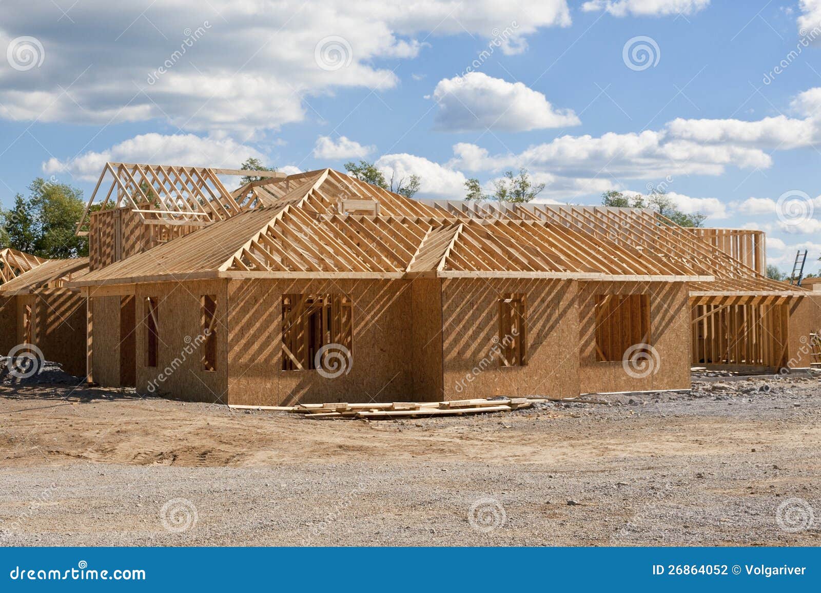 New Home Under Construction. Stock Photo - Image of growth, finance ...