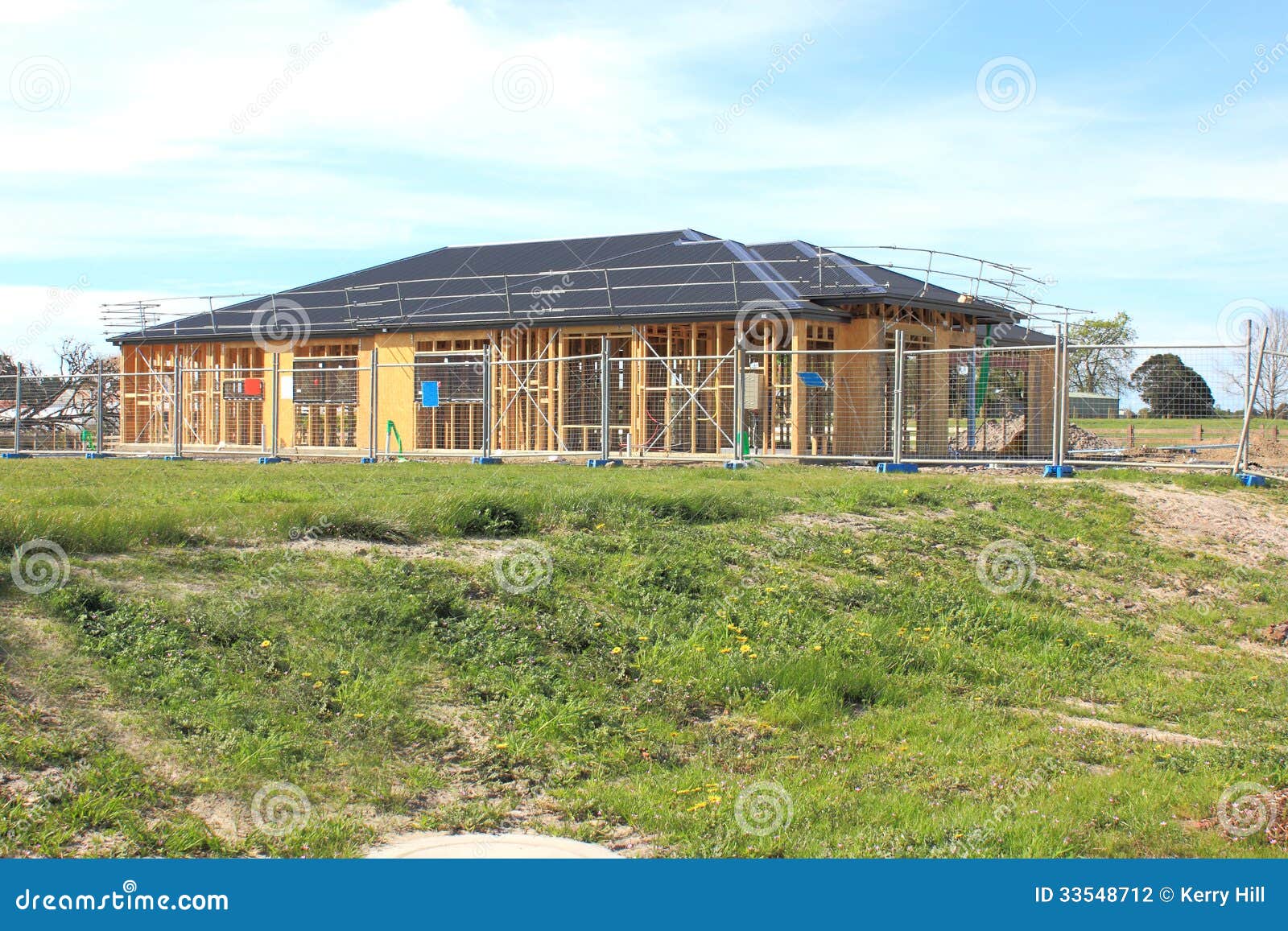 New Home Under Construction Stock Photo - Image of market, framework ...