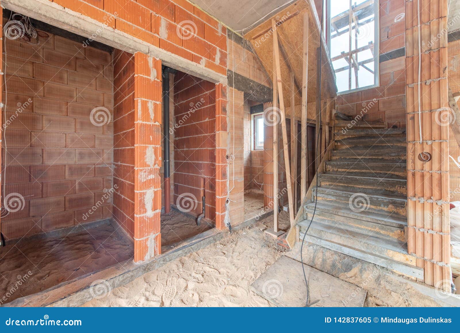 A New Home Under Construction Stock Image - Image of business, project ...