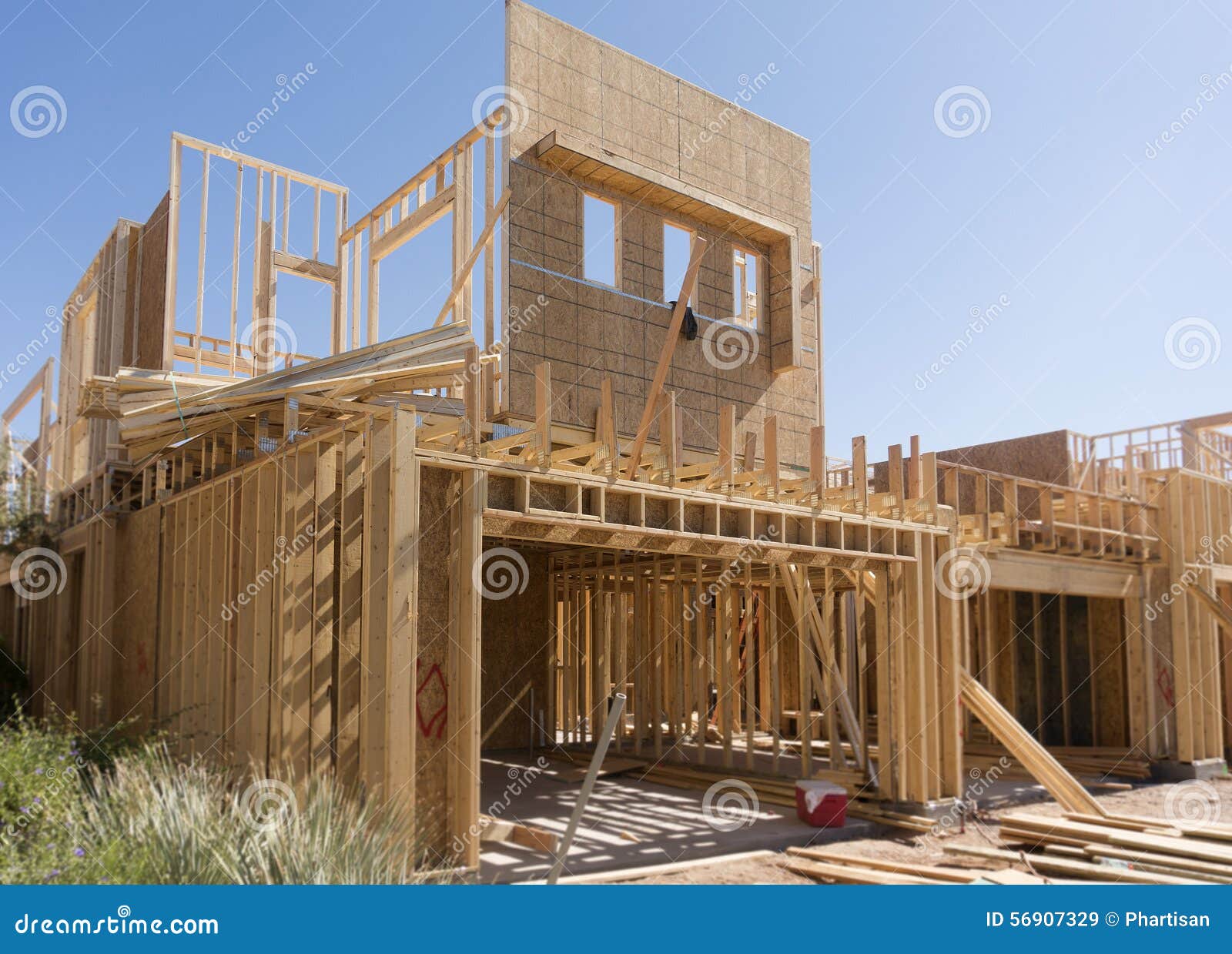 New Home Under Construction Stock Image - Image of housing, development ...