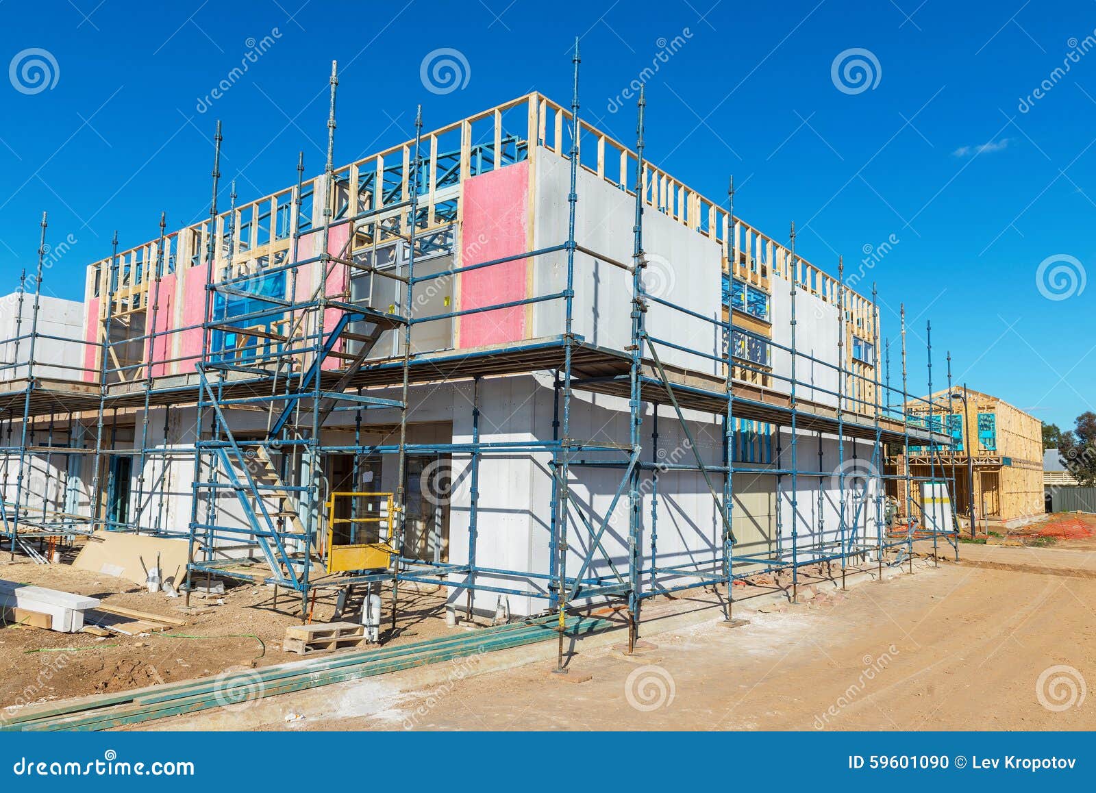 New homes construction stock photo. Image of building - 59601090