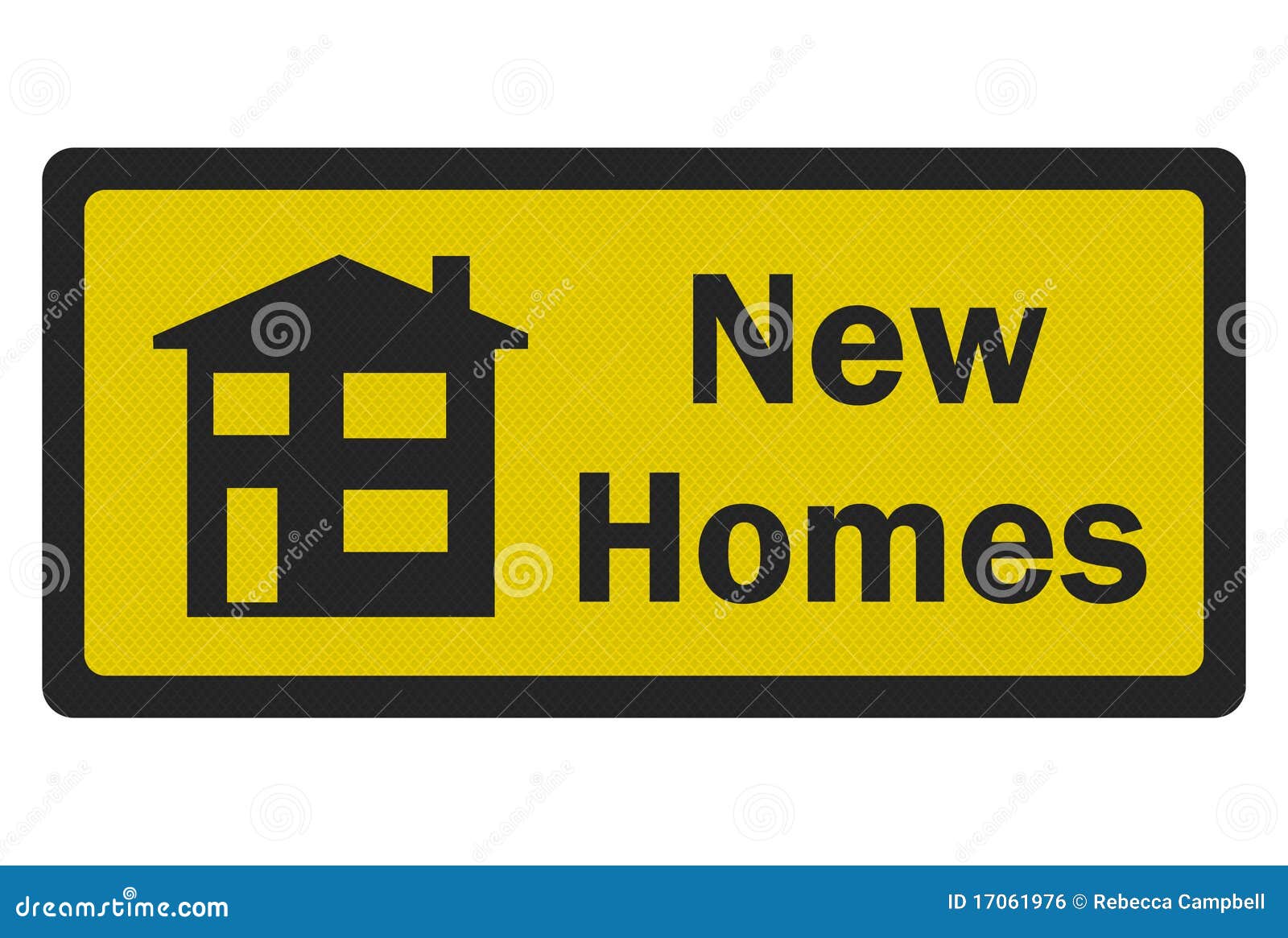 New Homes Photo Realistic Sign Stock Illustration - Illustration of ...