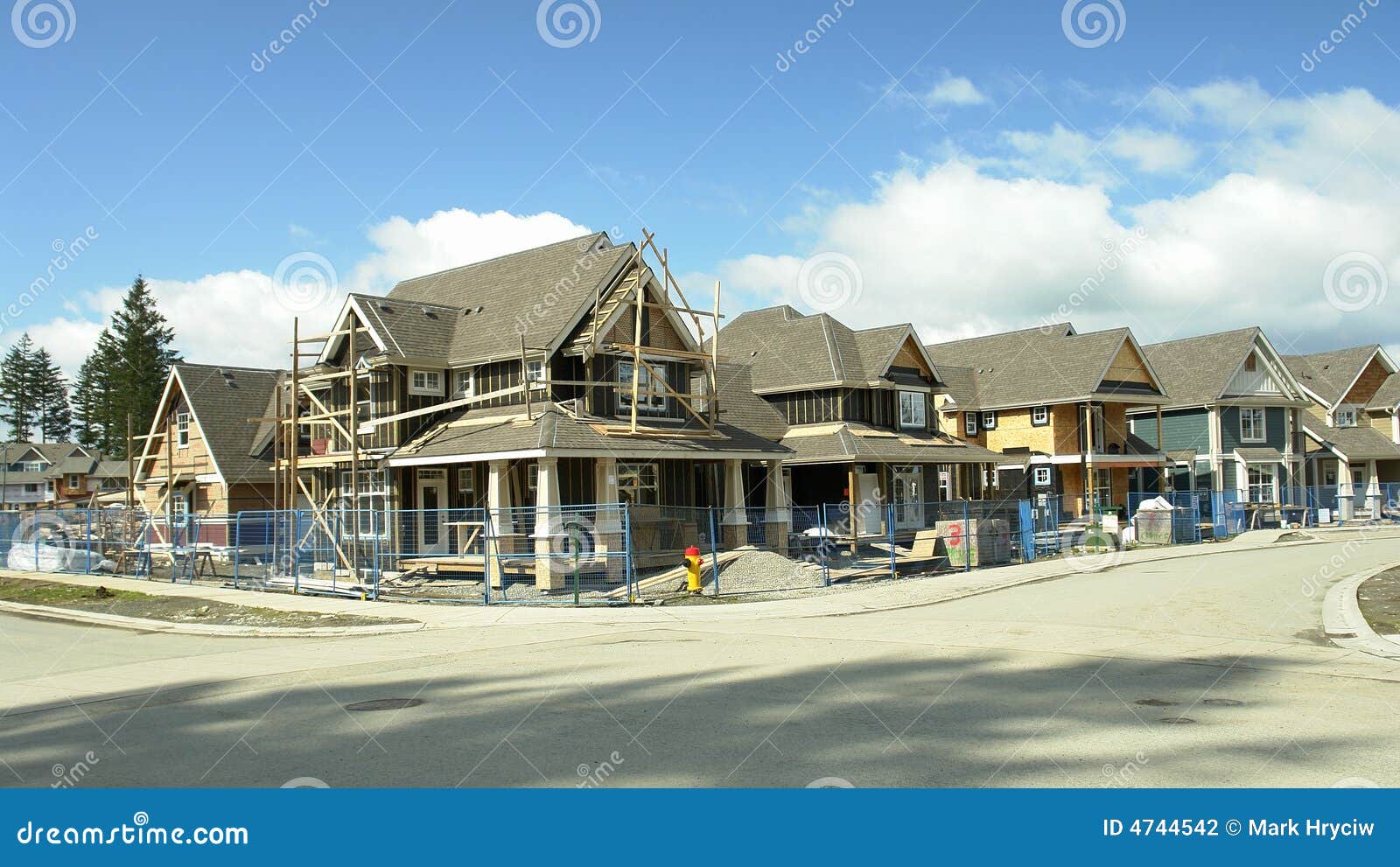 New Homes Subdivision Houses Stock Photo - Image of construction ...