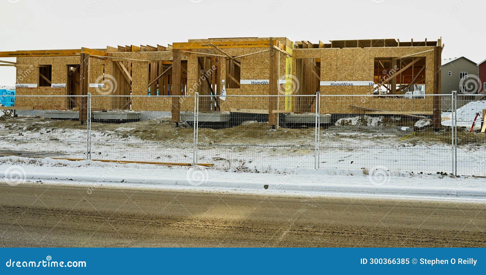 New Homes Under Construction in Edmonton Stock Image - Image of ...