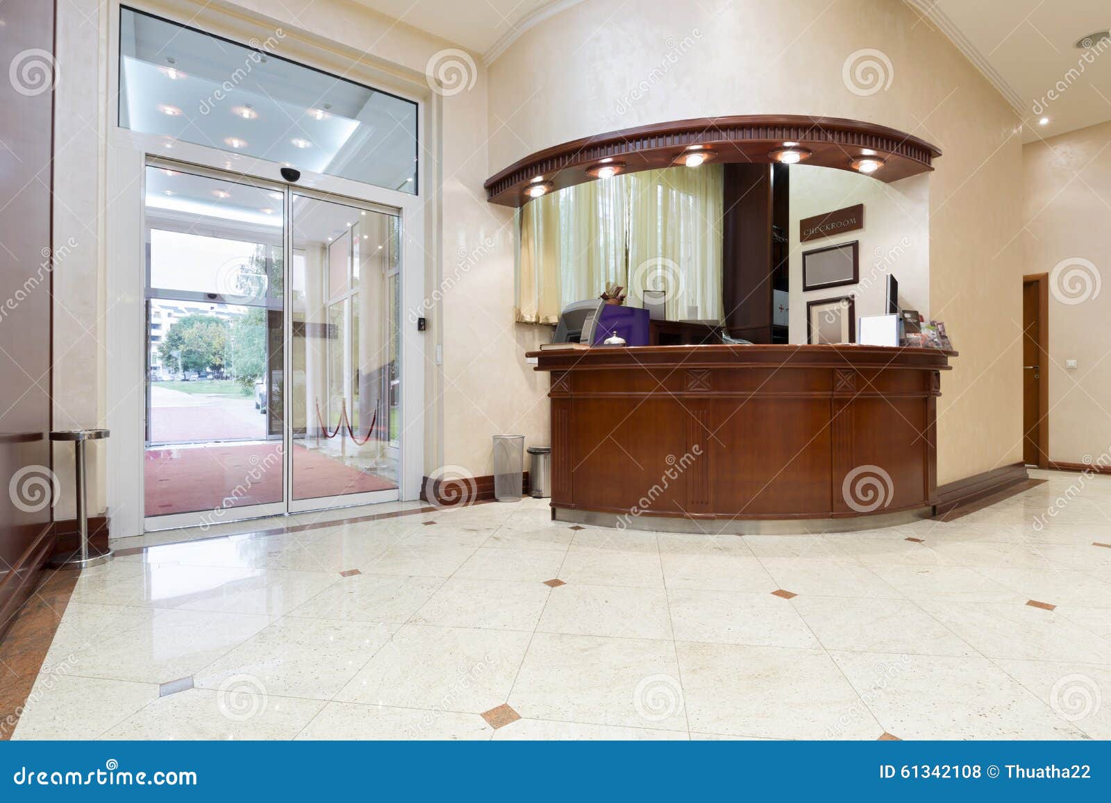 New Hotel Interior - Reception Area Stock Photo - Image of lobby ...