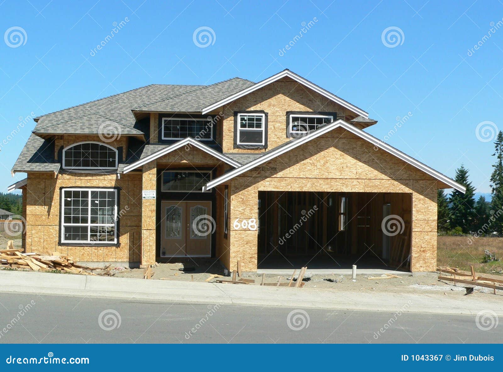 New House stock image. Image of framing, doors, home, real - 1043367