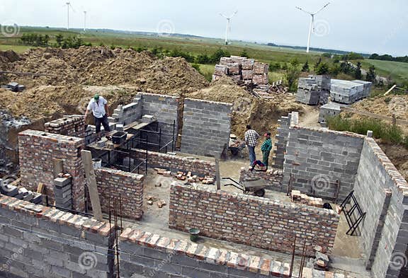 New house being built stock image. Image of work, construction - 5465429