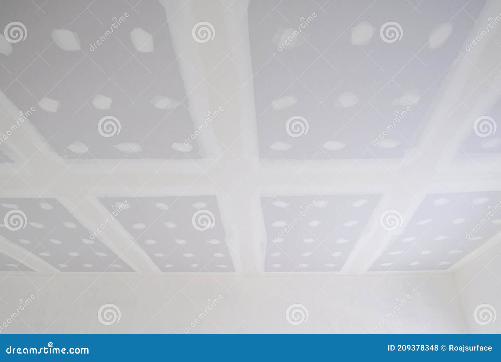 New House Building Install Ceiling Wall with White Cement Plaster ...