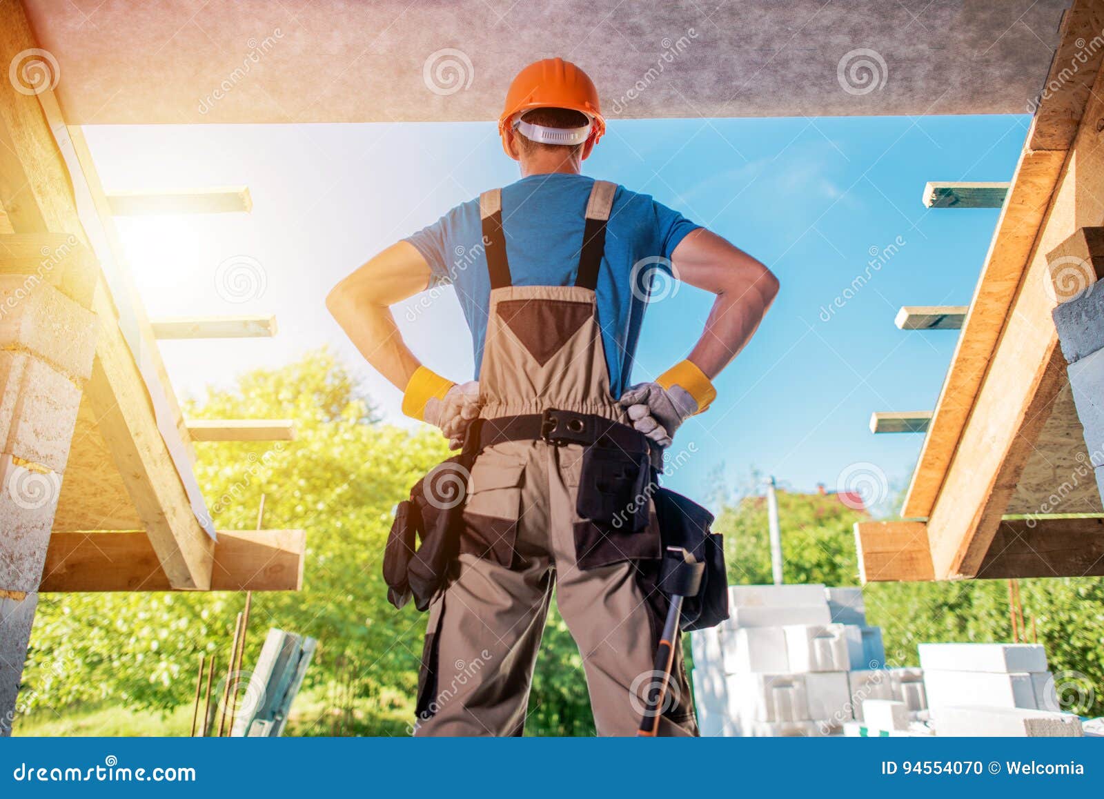 New House Building Project stock photo. Image of contractor - 94554070