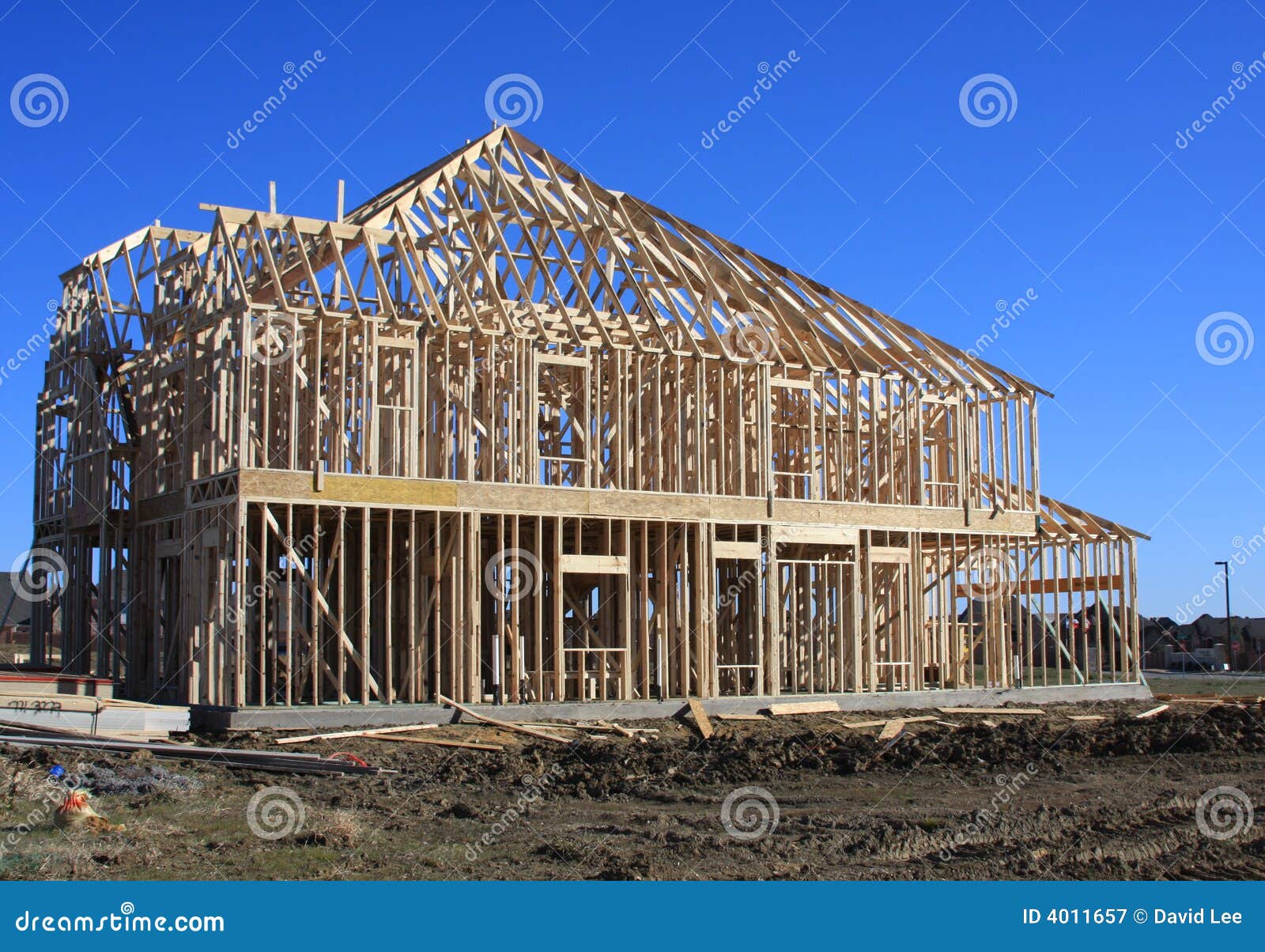 New house construction stock image. Image of construction - 4011657