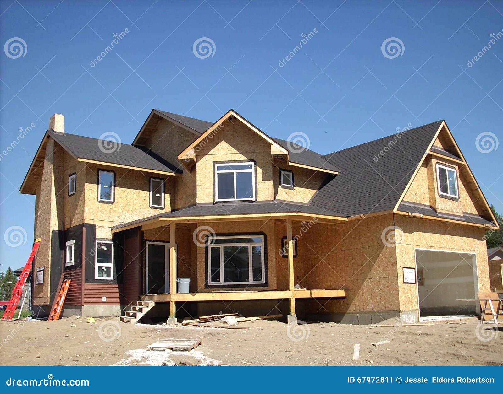 New house construction stock image. Image of roof, outdoors - 67972811